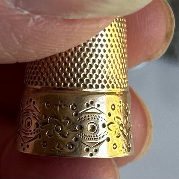 Other | Antique Unger Brothers Silver Thimble Case Gold Thimblesterling ...